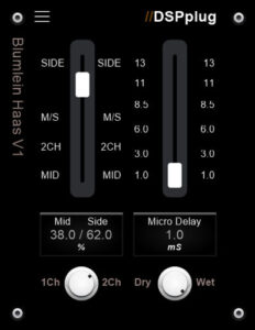 DSPplug - Blumlein Haas | FREE VST
